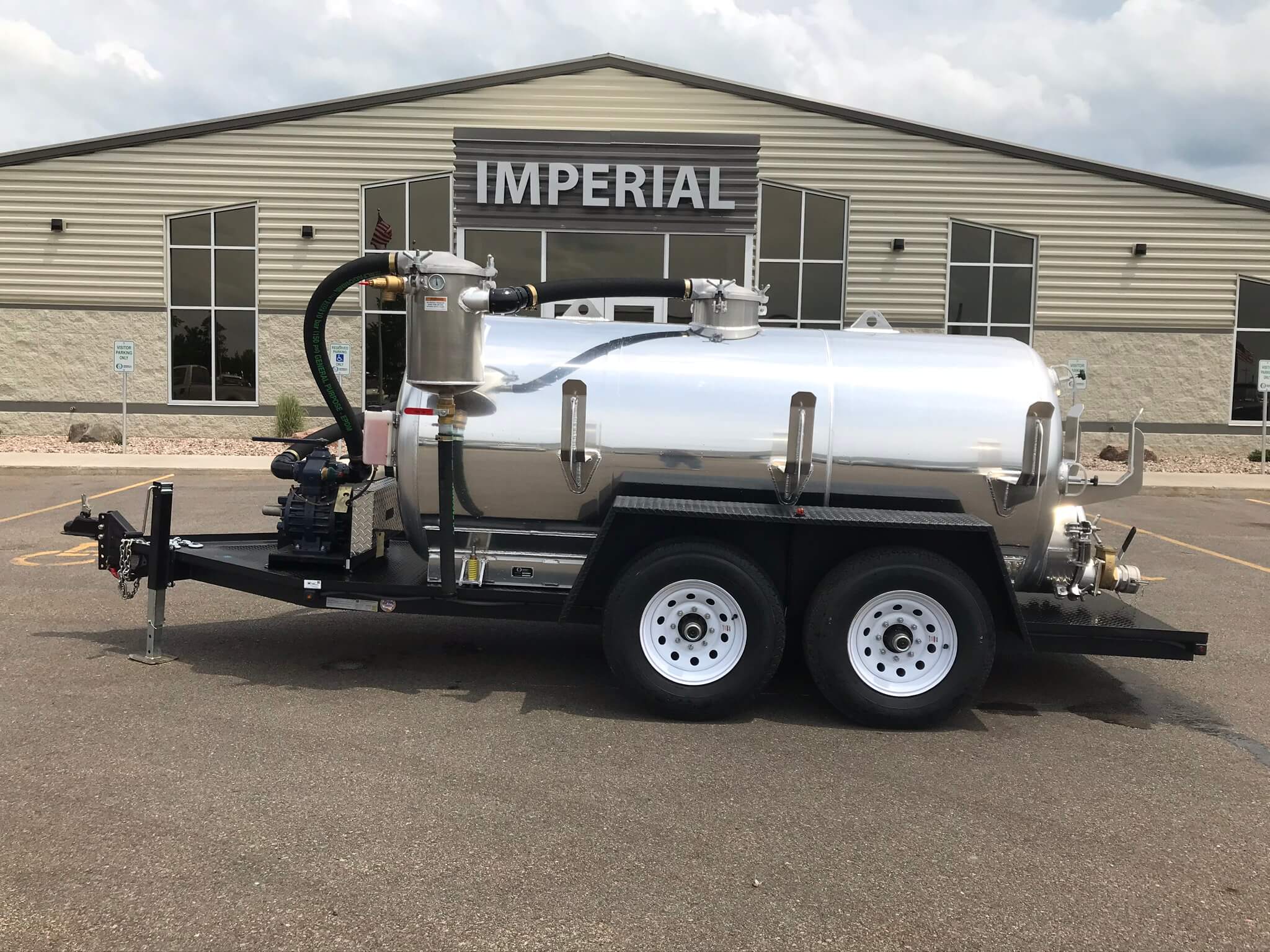 Imperial Industries 1000 Gallon Vacuum Service Trailer Unit Hydro